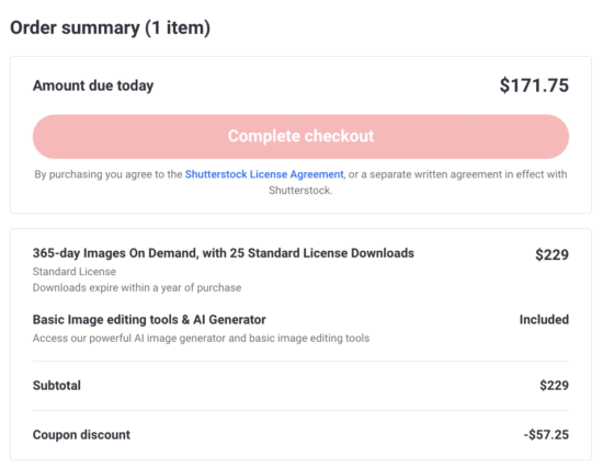NEW! 25% Discount for Shutterstock 25 Image Packs!