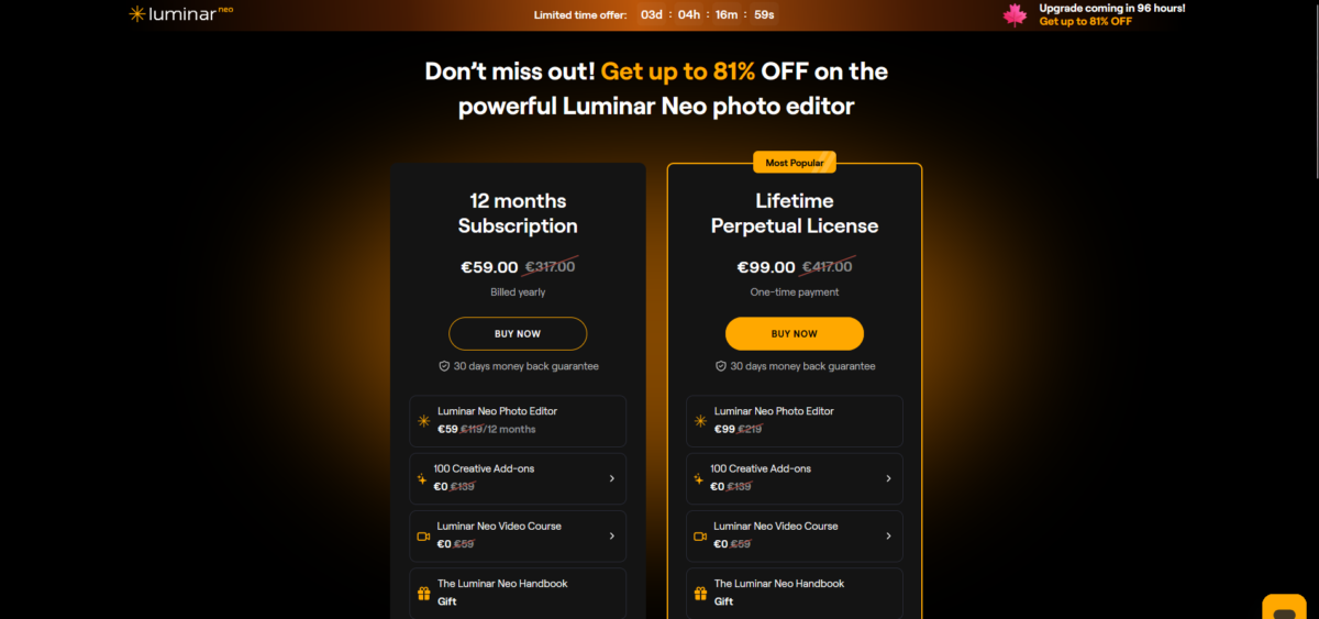 Luminar Neo Big Fall Upgrade: Improved AI-Powered Tools
