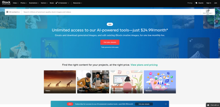 iStock Launches New Generative AI Image Pricing with Unlimited ...